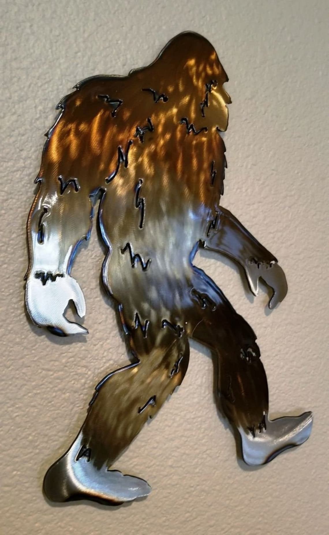 Bigfoot Sasquatch Torched Metal Art - Etsy