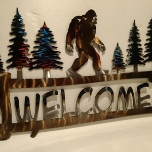 Metal Bigfoot Sasquatch Welcome Sign - Etsy