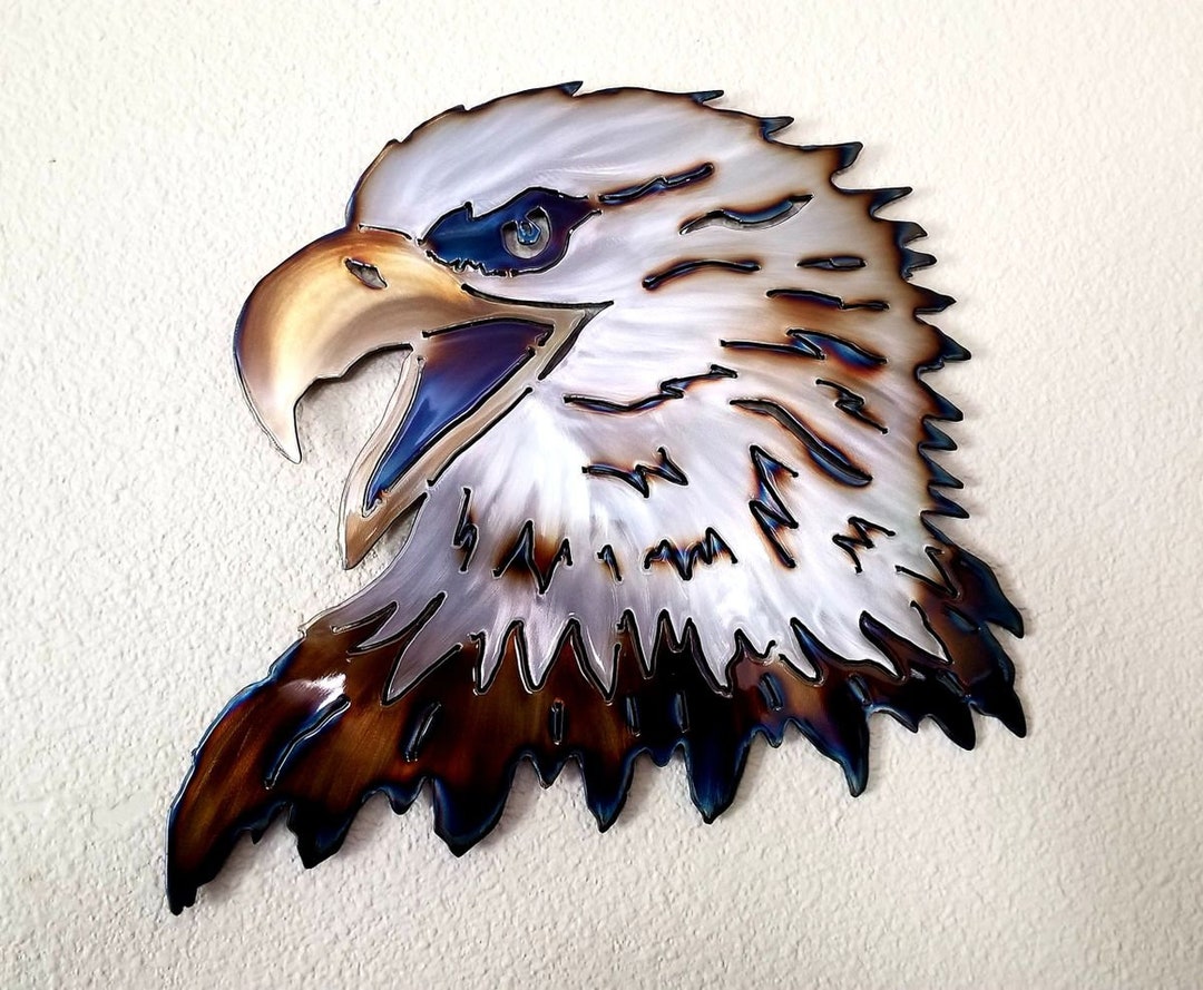 Bald Eagle Head Metal Wall Art - Etsy