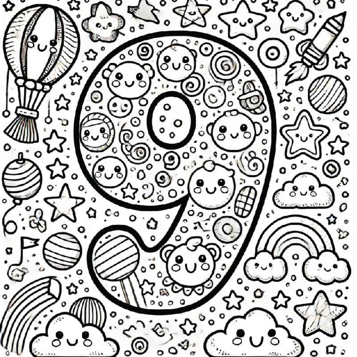 Number Coloring Book Number Printable Book Coloring Printable Book ...