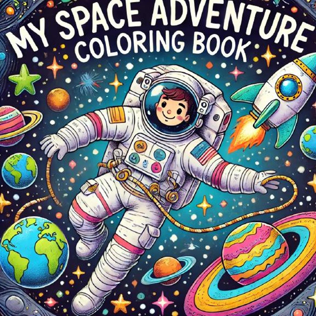 Space Adventure Coloring Book Space Book Coloring Printable Book Space ...