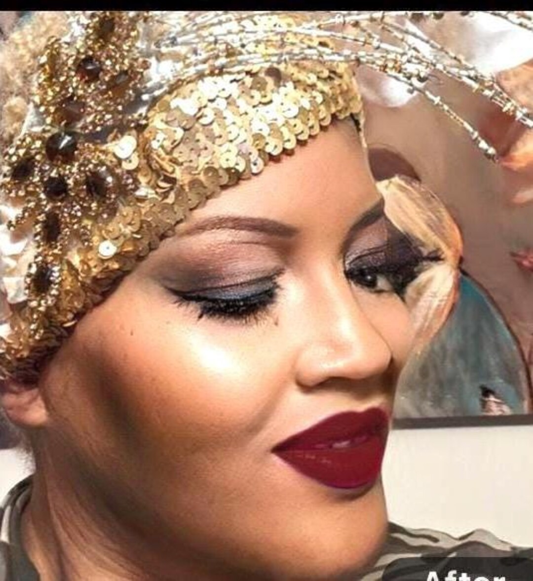 Gold, Brown, Sequin Applique Fascinator - Etsy
