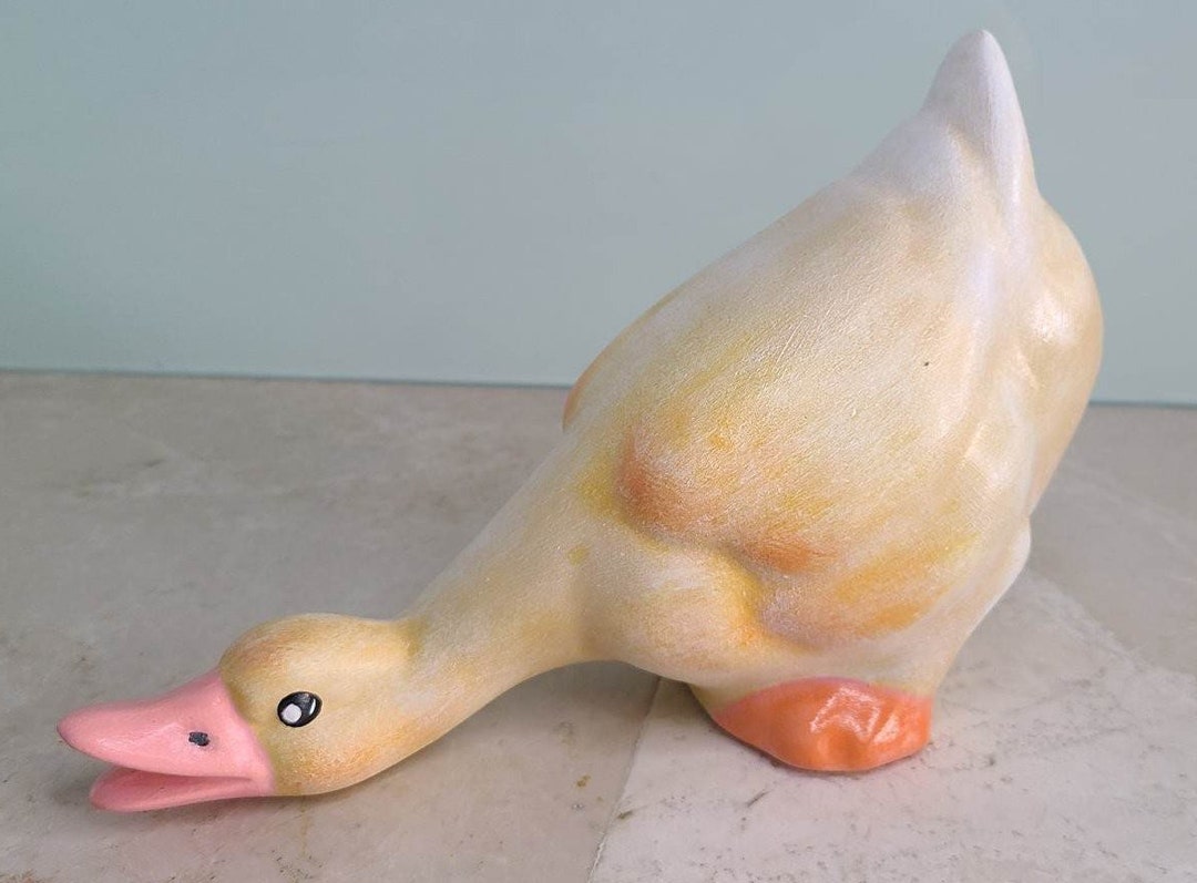 Bowing Duck Ceramic Figure - Etsy