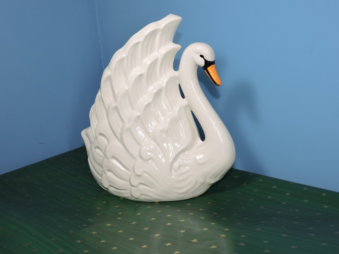 Ceramic Swan Pot - Etsy