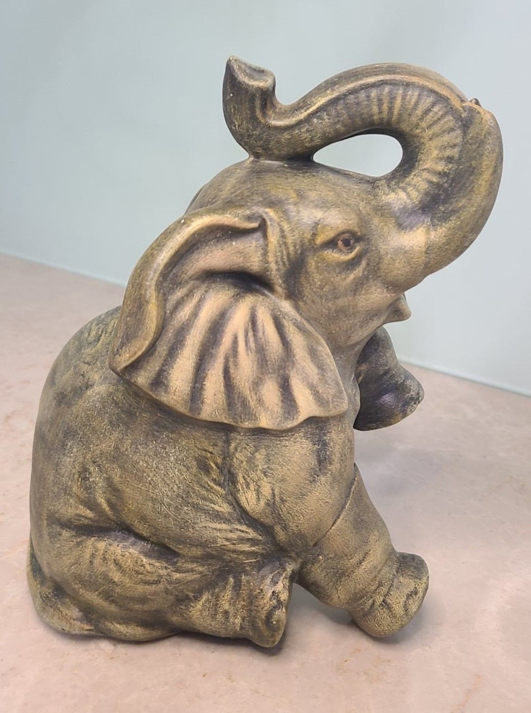 Realistic Elephant Ceramic Figure - Etsy