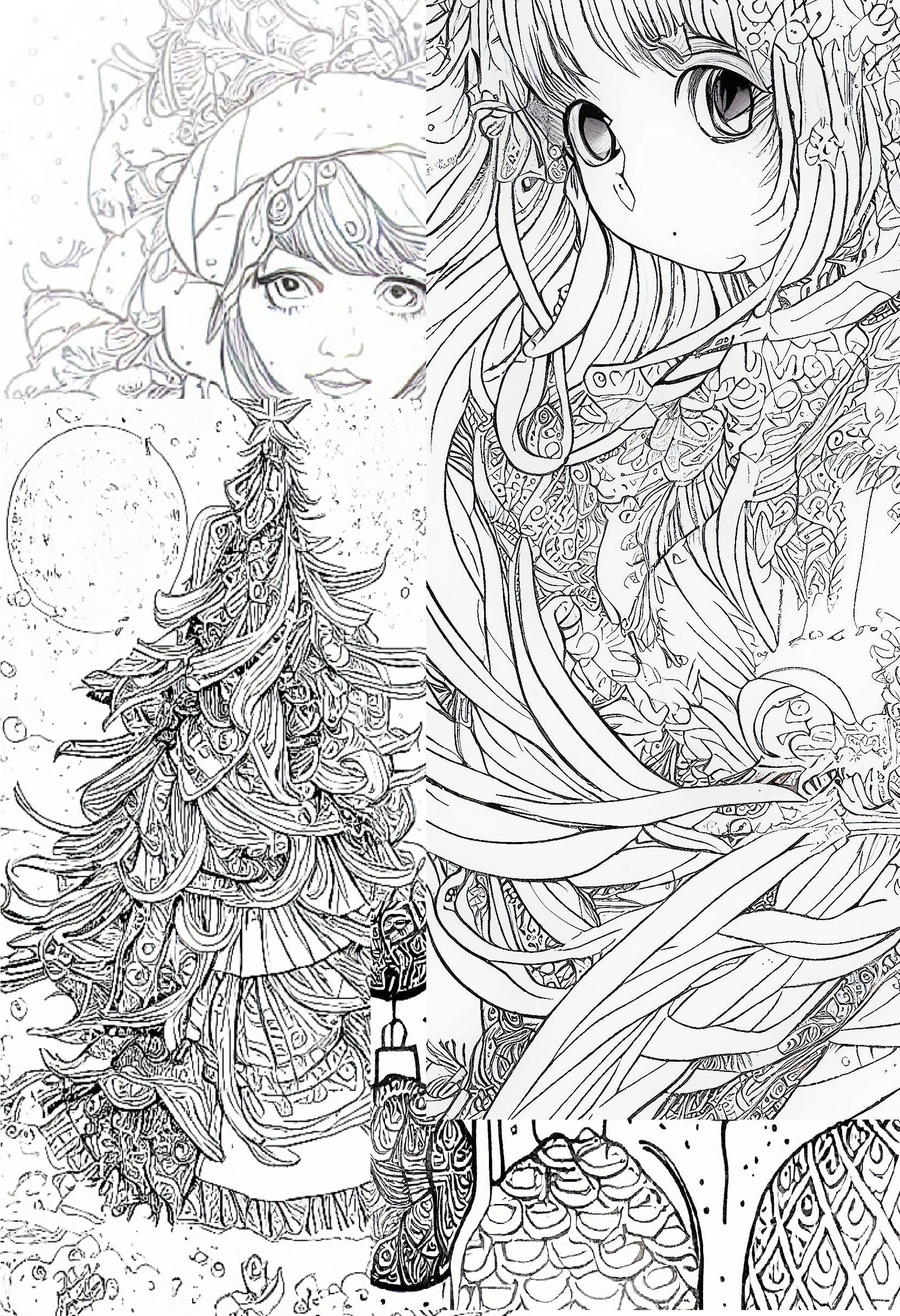 Coloring 5 Pages Printable Adult Coloring Page Book Instant Download ...