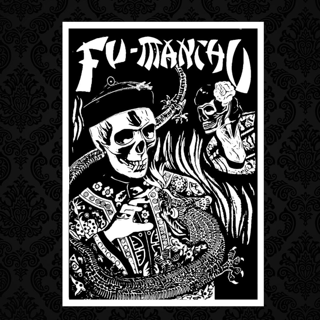 Skull Fu Manchu LIMITED EDITION - Etsy