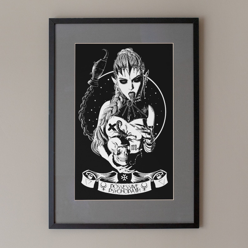 Dark Scorpio. Dark Zodiac. Dark Art Poster. Goth Print. - Etsy