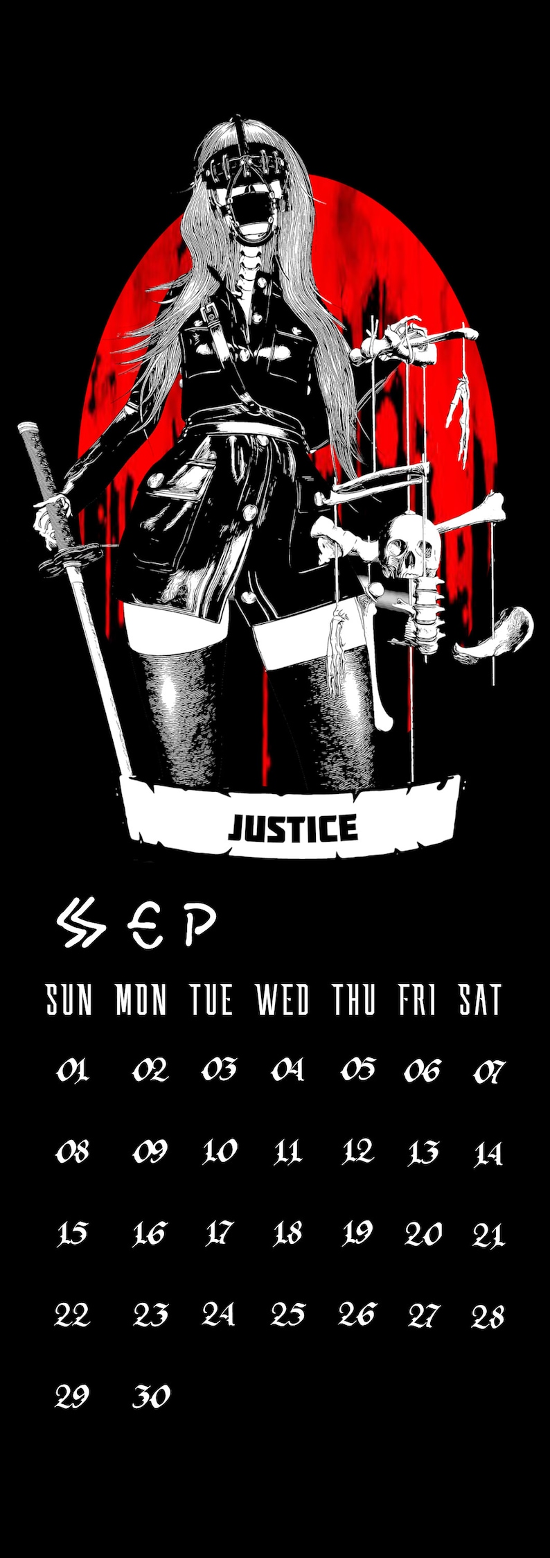 Wall Calendar 2024. Dark Tarot Calendar. Postcard Calendar. Goth ...