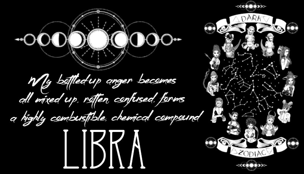 Dark Libra. Dark Zodiac. Dark Art Poster. Goth Print. Sexy Dark Art. - Etsy