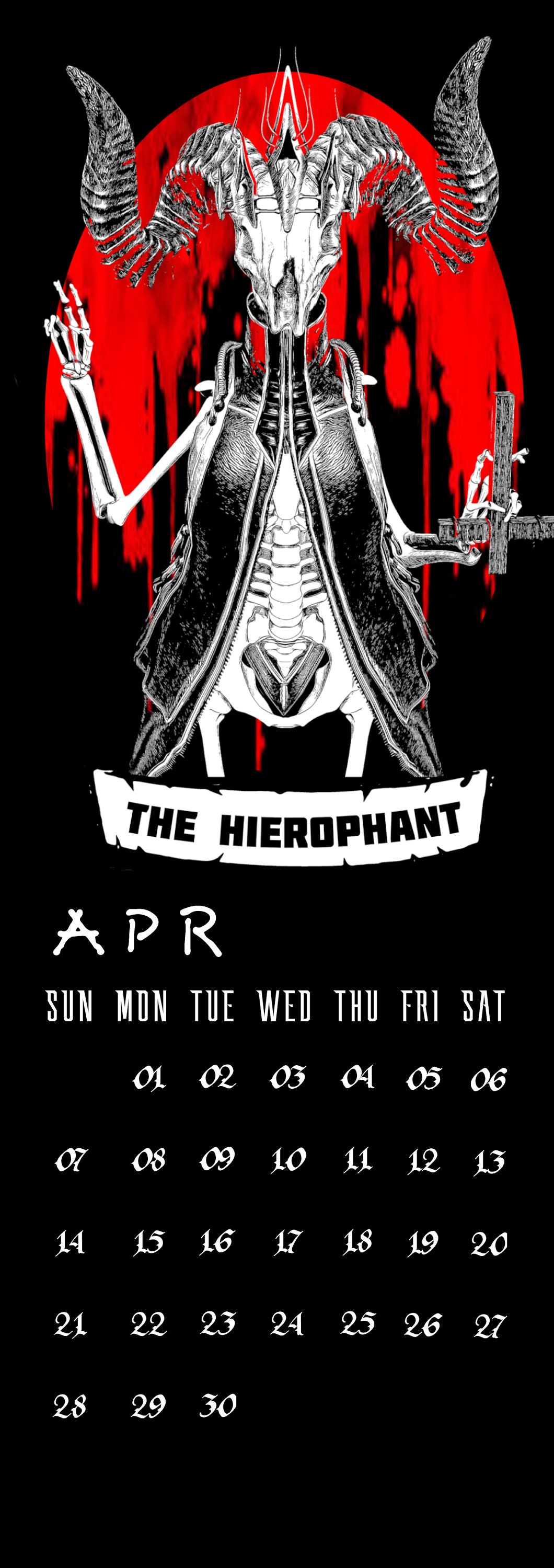 Wall Calendar 2024. Dark Tarot Calendar. Postcard Calendar. Goth ...