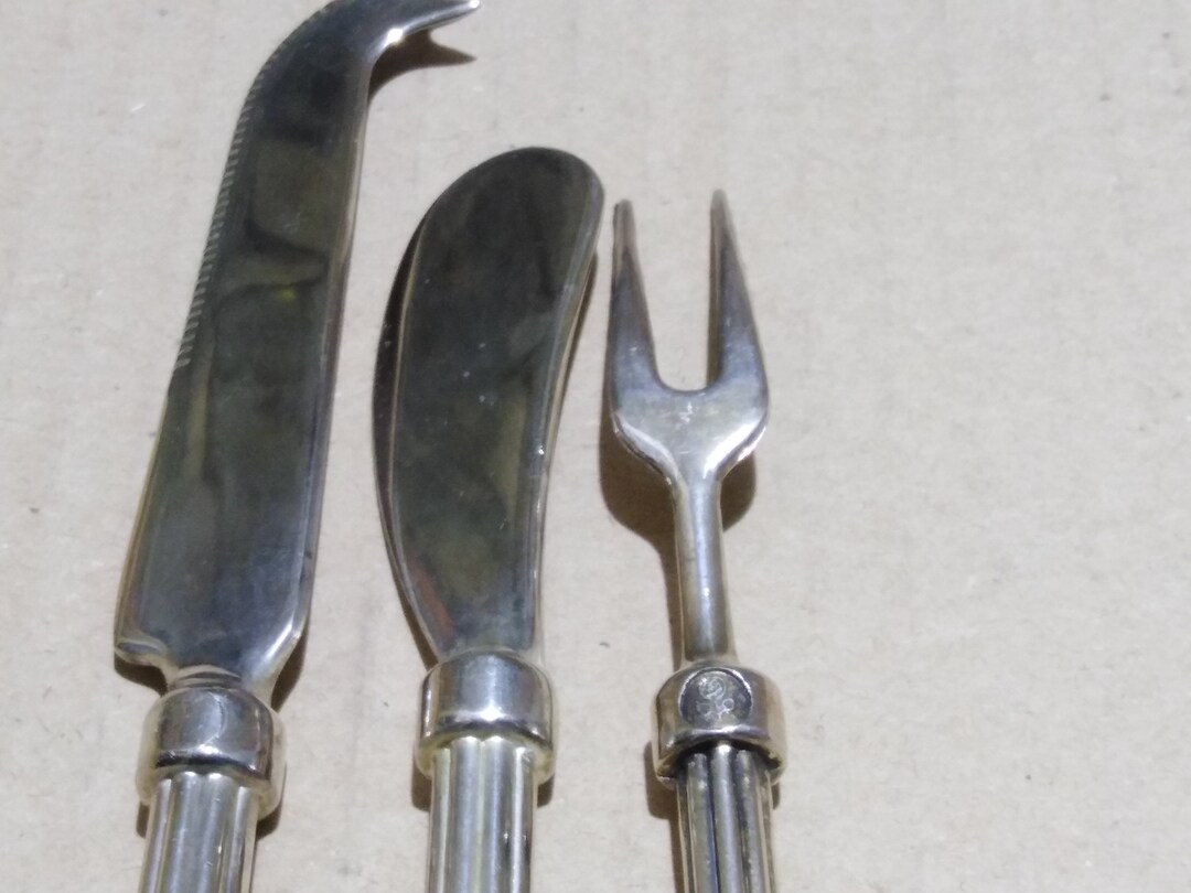 Vintage Cheese Cutlery SET 3-piece Silver Plated Cheese Knife - Etsy