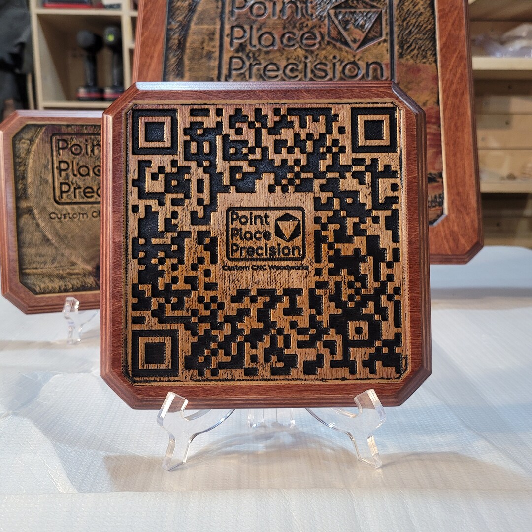 Wood Carved QR Code/ Custom QR Code/ Custom Carved Art/ Qr Code Art ...
