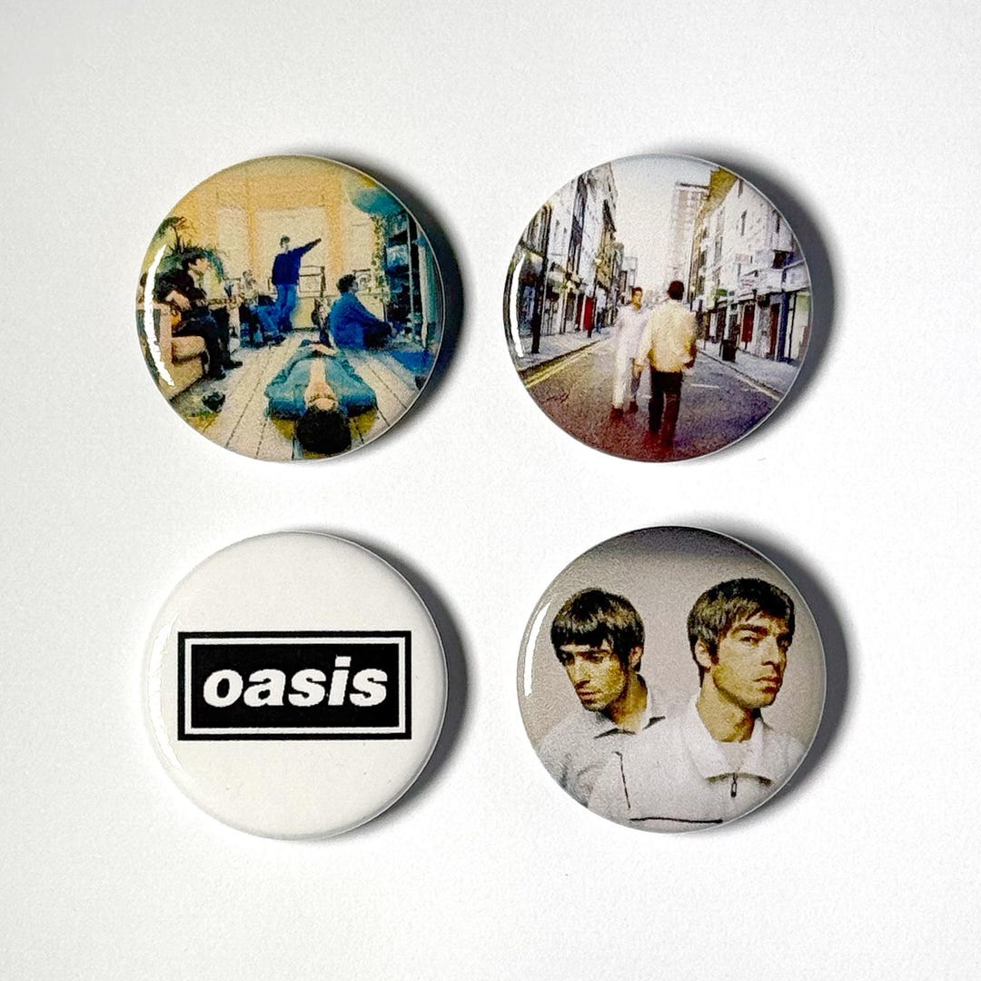 Oasis 25mm Button Badges - the First Two Albums - Etsy