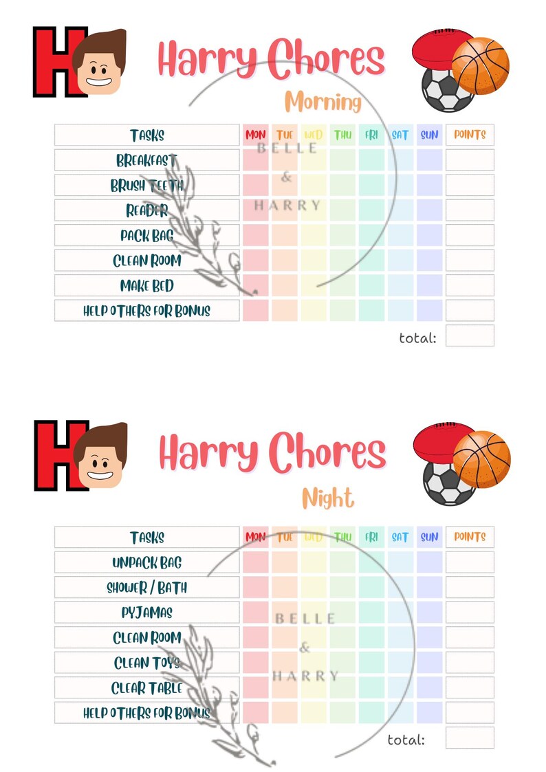 Kids Rewards Chart | Editable Printable Instant Download Boys | Roblox ...