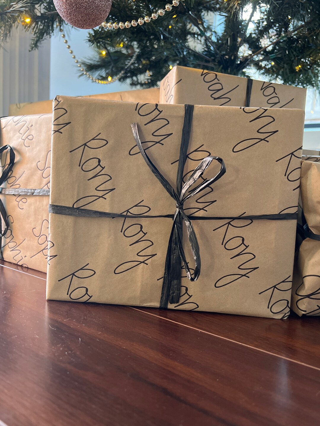 Distinctive Personalised Wrapping Paper: Name or Text Handwritten in ...