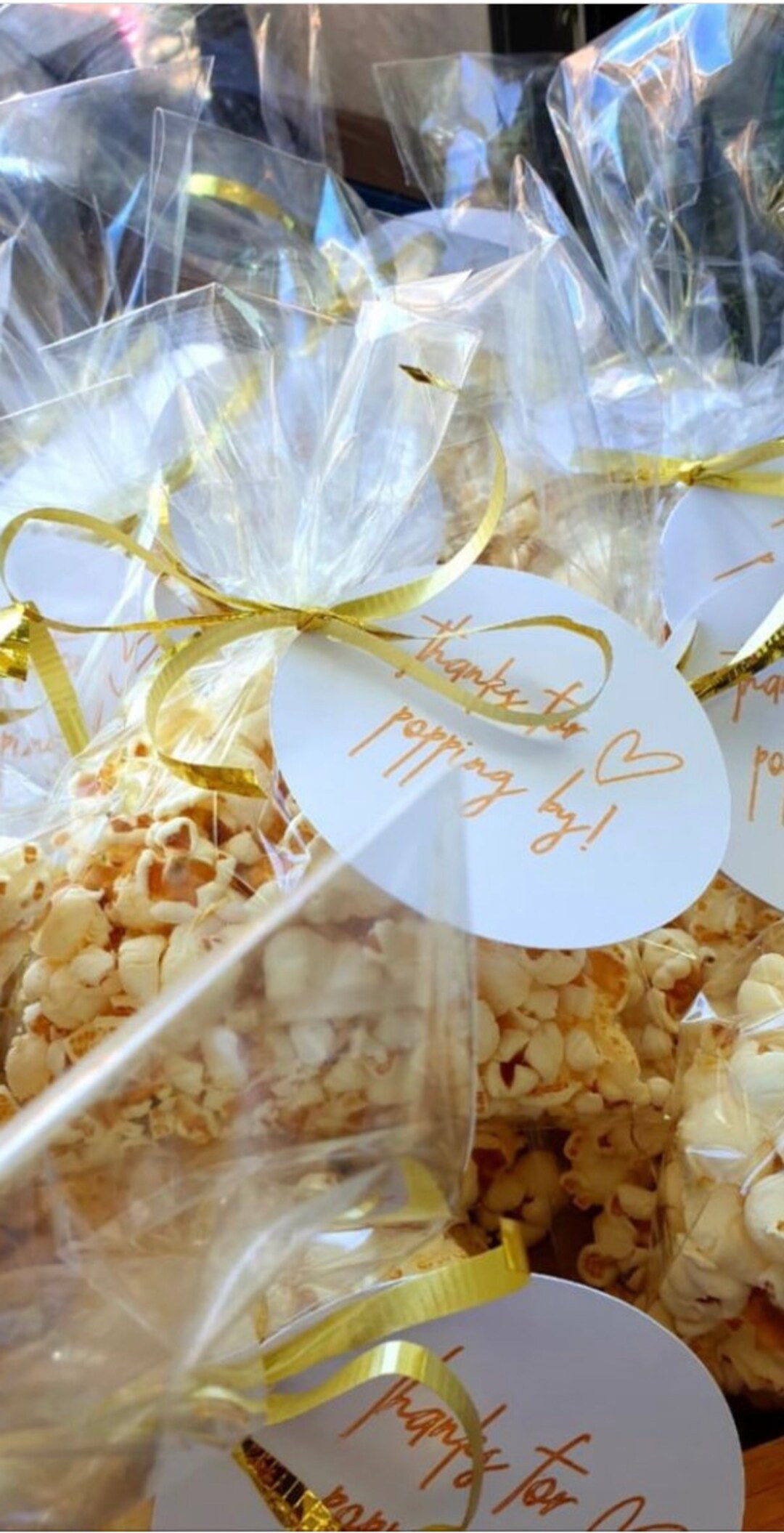 Shine of Appreciation: 'thanks for Popping By' Tags in Elegant Gold ...