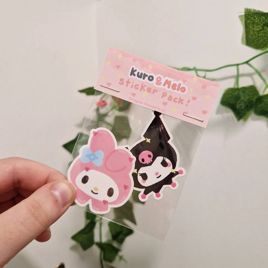 Kawaii Waterproof Vinyl Stickers | Kuro / Mymelo - Etsy UK