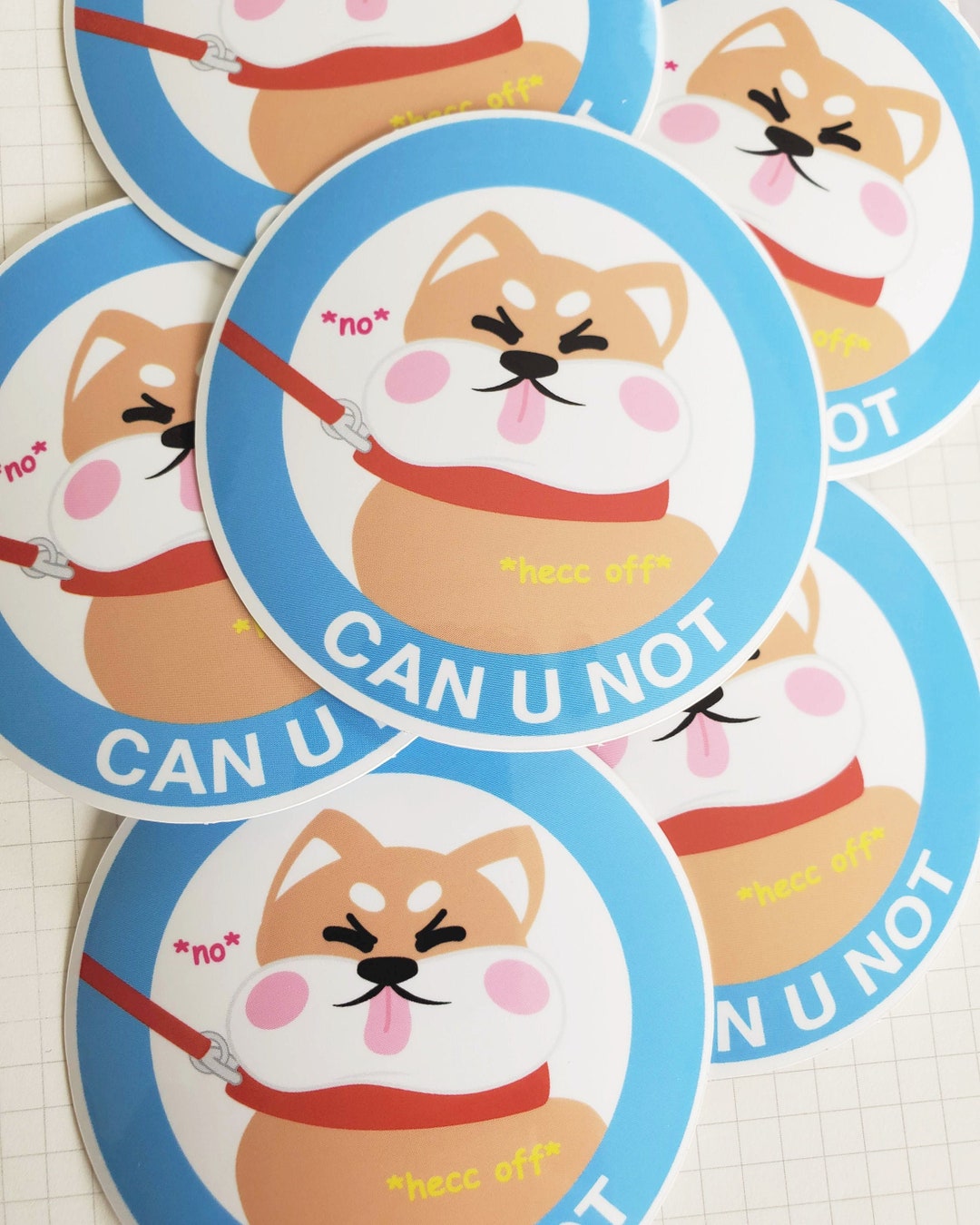 CAN U NOT Shiba Inu Sticker - Etsy