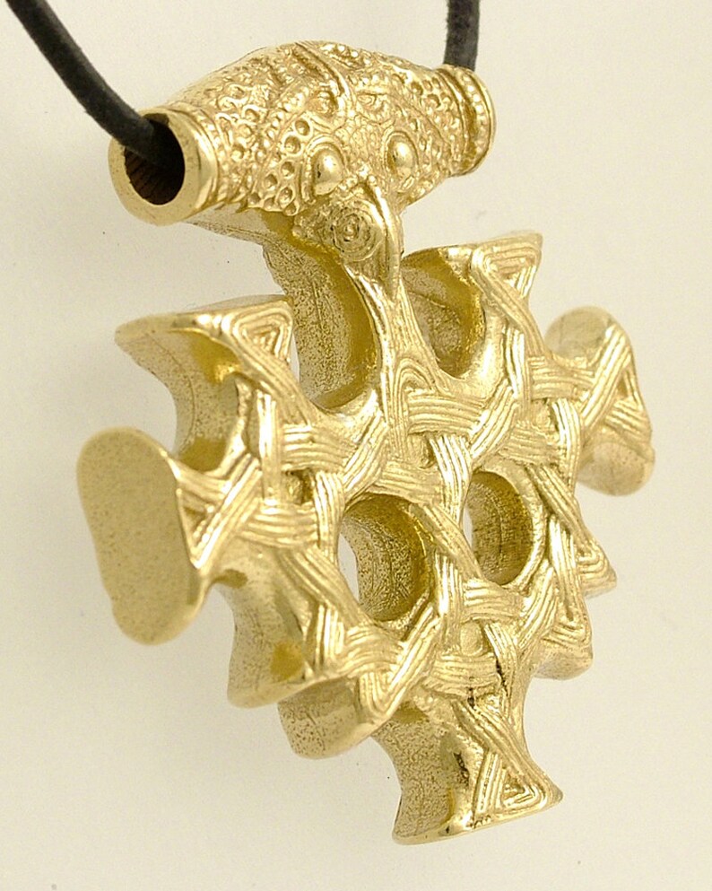 Pendant Thor's Hammer Hiddensee Cross Large Solid 925 Silver Gold ...