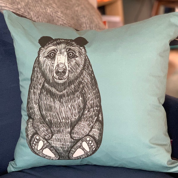 Bear Cushion - Etsy UK