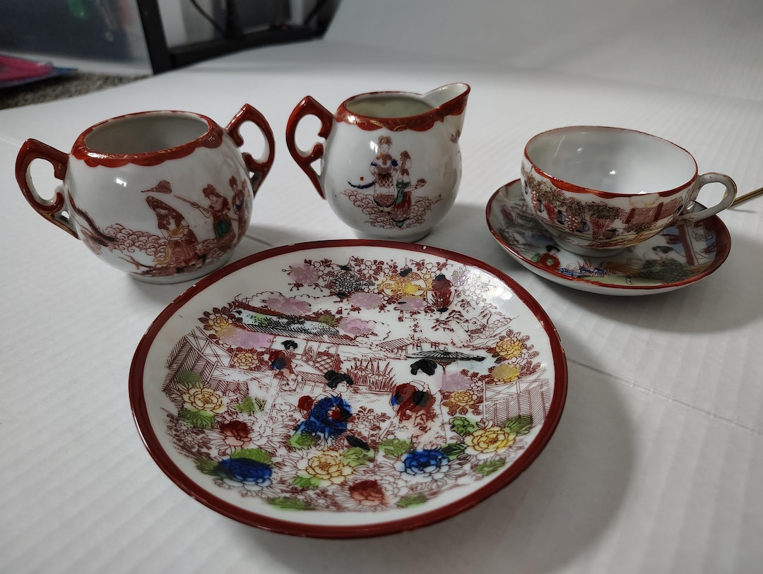 Vintage Geisha Tea Set - Etsy