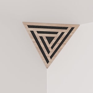 Ceiling Corner Bass Trap «triangle-scifi» Acoustic Foam With Perforated ...