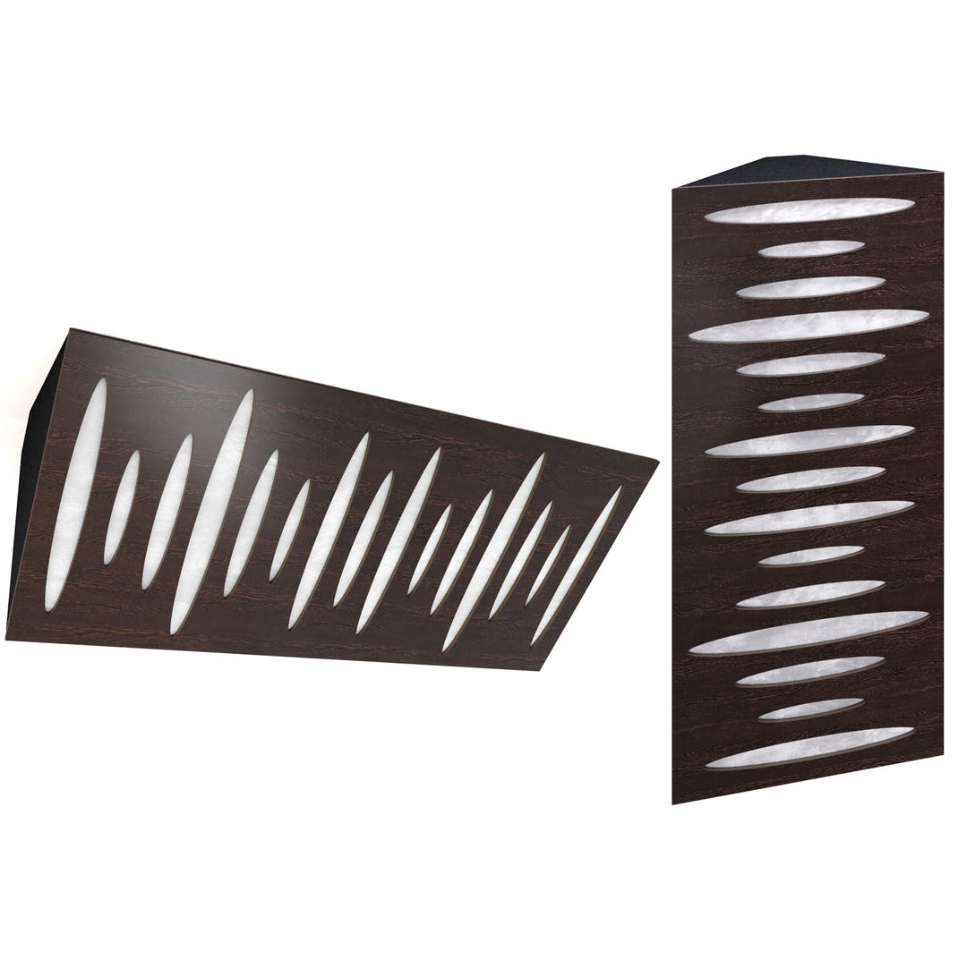 Mini Bass Trap "pulse-mini-f" With Velvet Fabric for Mount in Corner ...