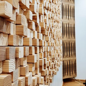 Acoustic Wood Diffuser «skyline» - 50x50 Cm / 20x20 Inches | 2D QRD ...