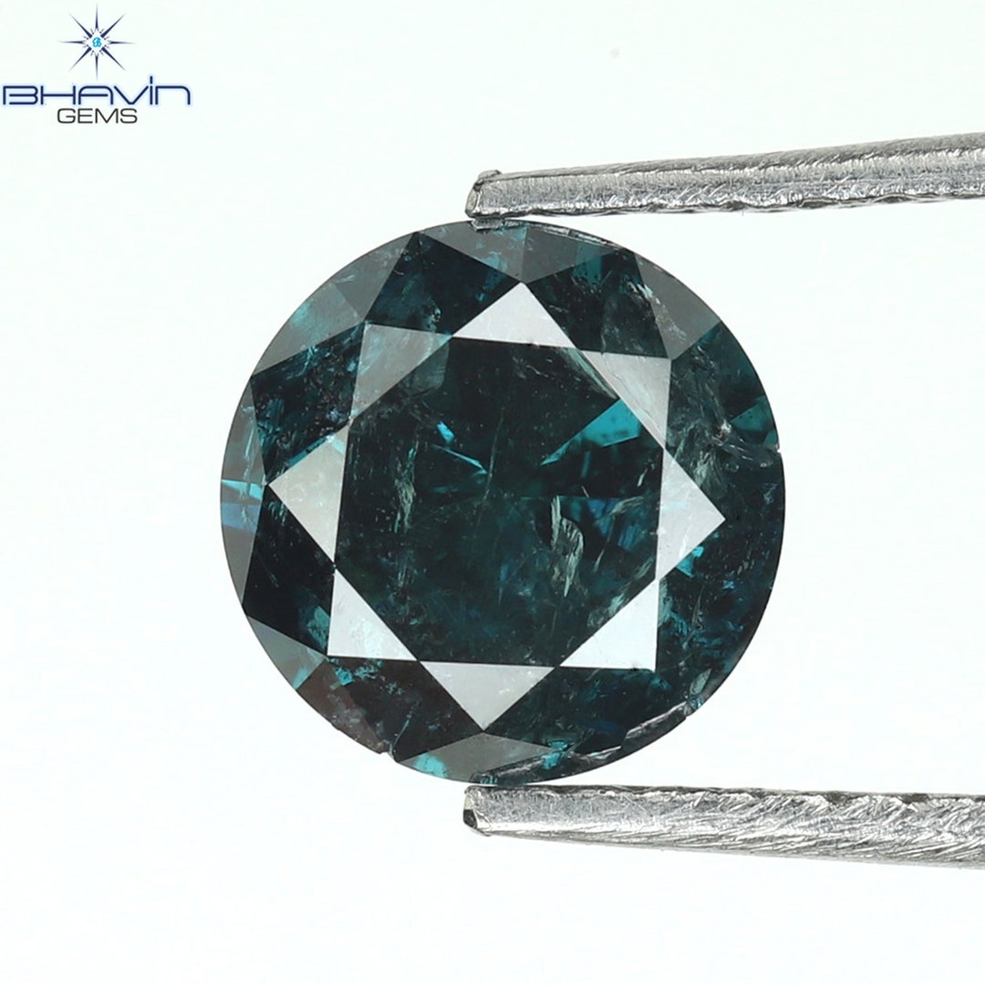 1.09 CT Rund Diamant Natur Lose Diamant Rundschliff Blau Farbe - Etsy ...