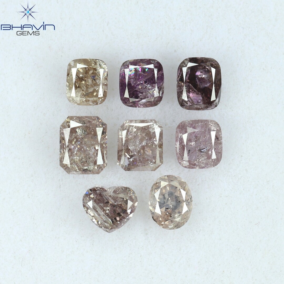 3.00 CT/8 Pcs Mix Shape Diamond Pink Color Natural Loose Diamond Gifts ...
