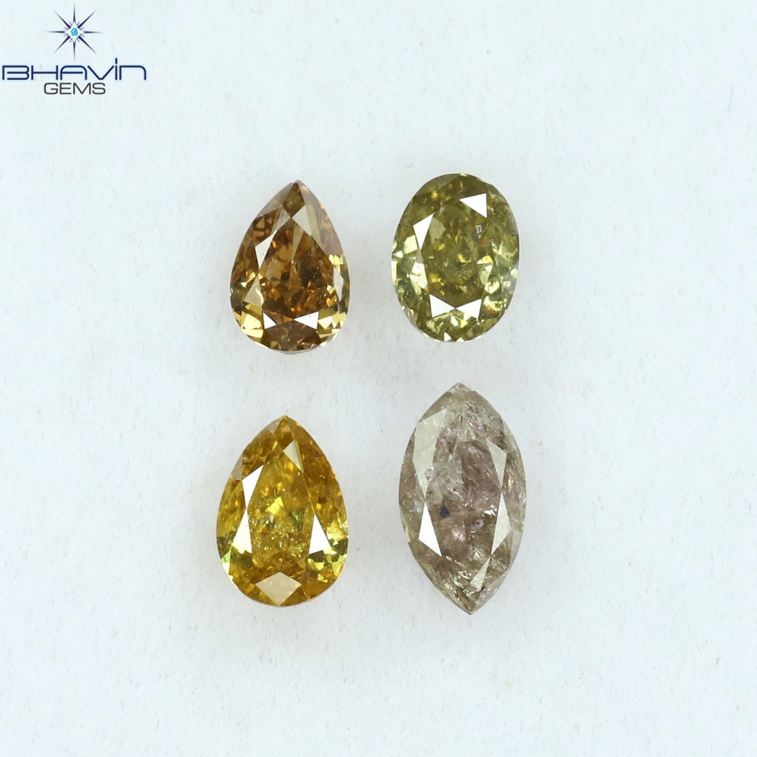0.93 CT, 4 Pcs Mix Shape Fancy Color Natural Loose Diamonds - Etsy
