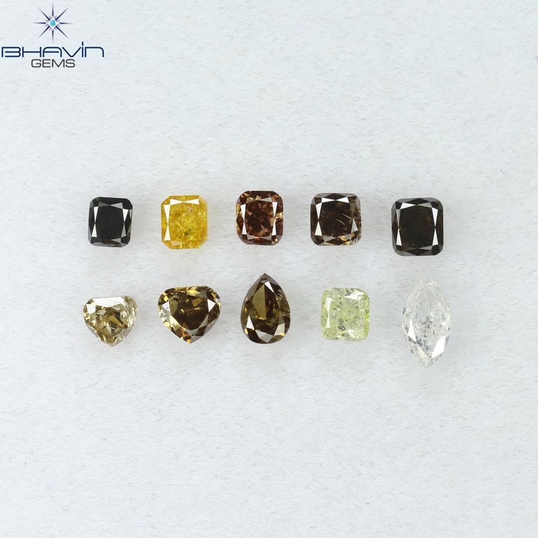 Buy 0.87 CT/10 Pcs Mix Shape Diamond Mix Color Natural Loose Diamond ...