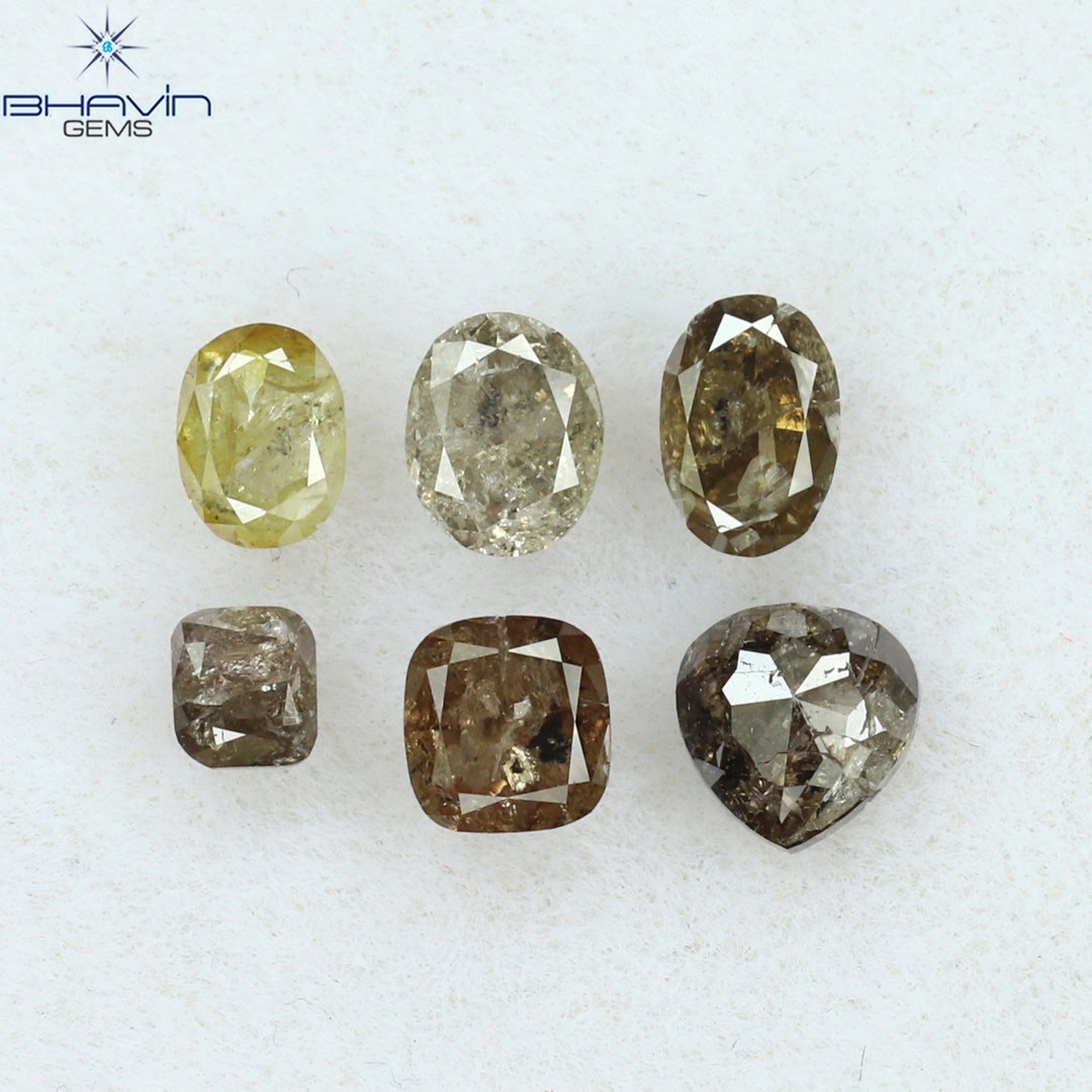1.11 CT/6 Pcs Mix Shape Diamond Mix Color Natural Loose Diamond Gifts ...