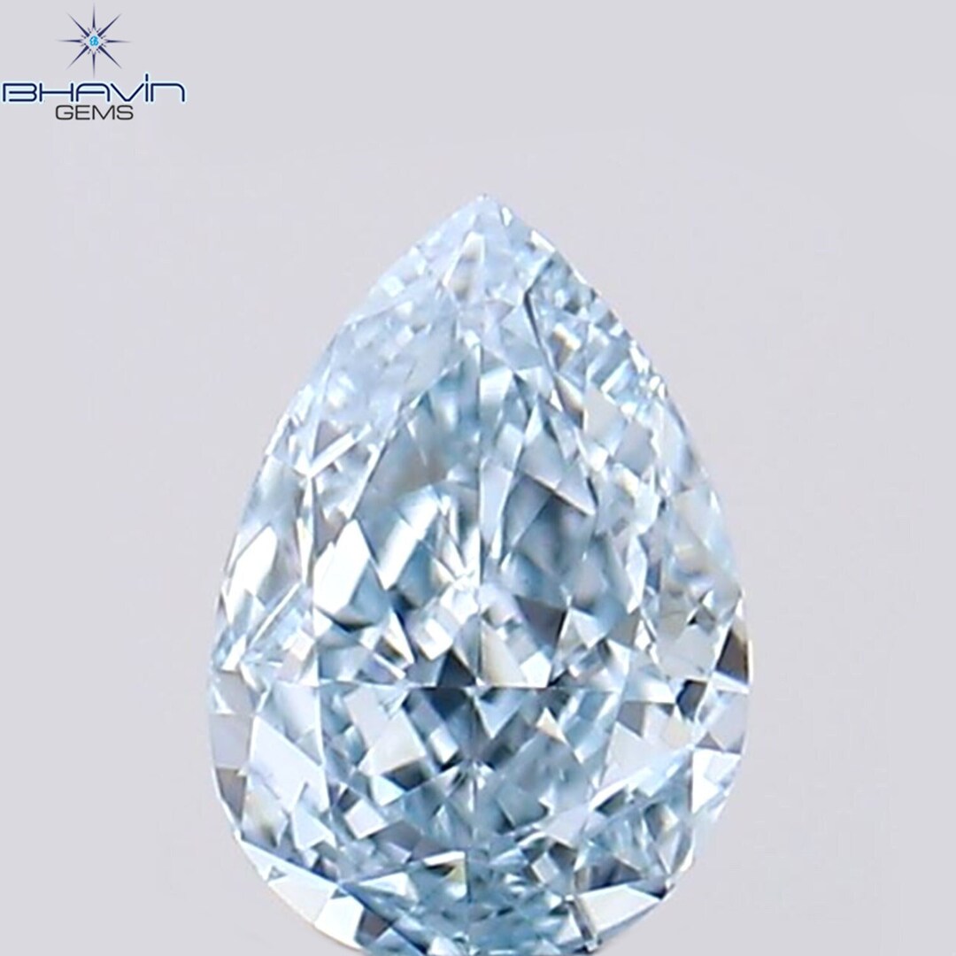 0.14 CT Pear Shape Natural Loose Diamond Blue Color Gifts Diamond ...