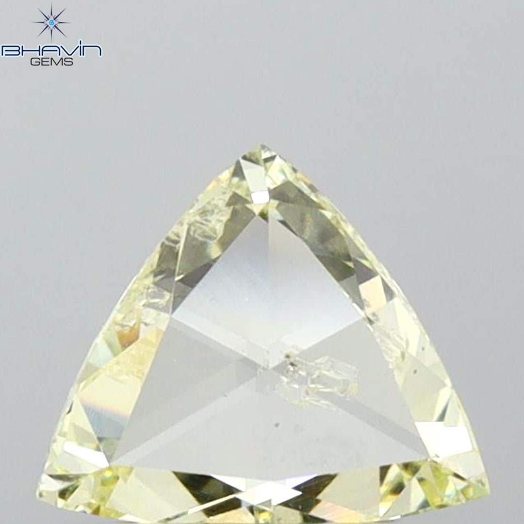 0.64 CT Triangle Diamond Yellow Color Natural Loose Diamond Triangle ...