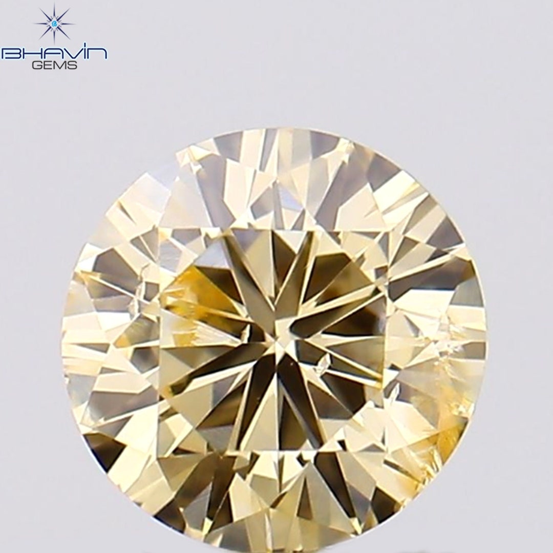 0.29 CT Round Diamond Orange Color Natural Loose Diamond Gifts for ...
