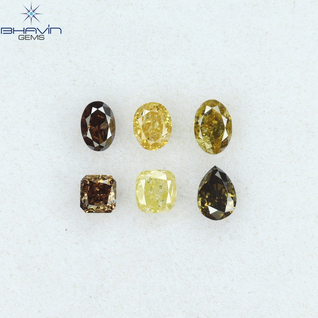 1.05 CT/6 Pcs Mix Shape Diamond Mix Color Natural Loose Diamond Gifts ...