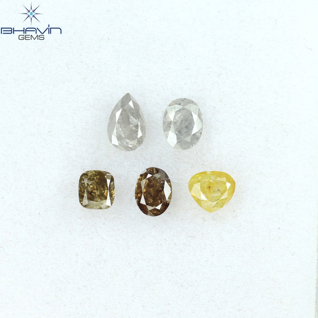1.37 CT/5 Pcs Mix Shape Diamond Mix Color Natural Loose Diamond Gifts ...