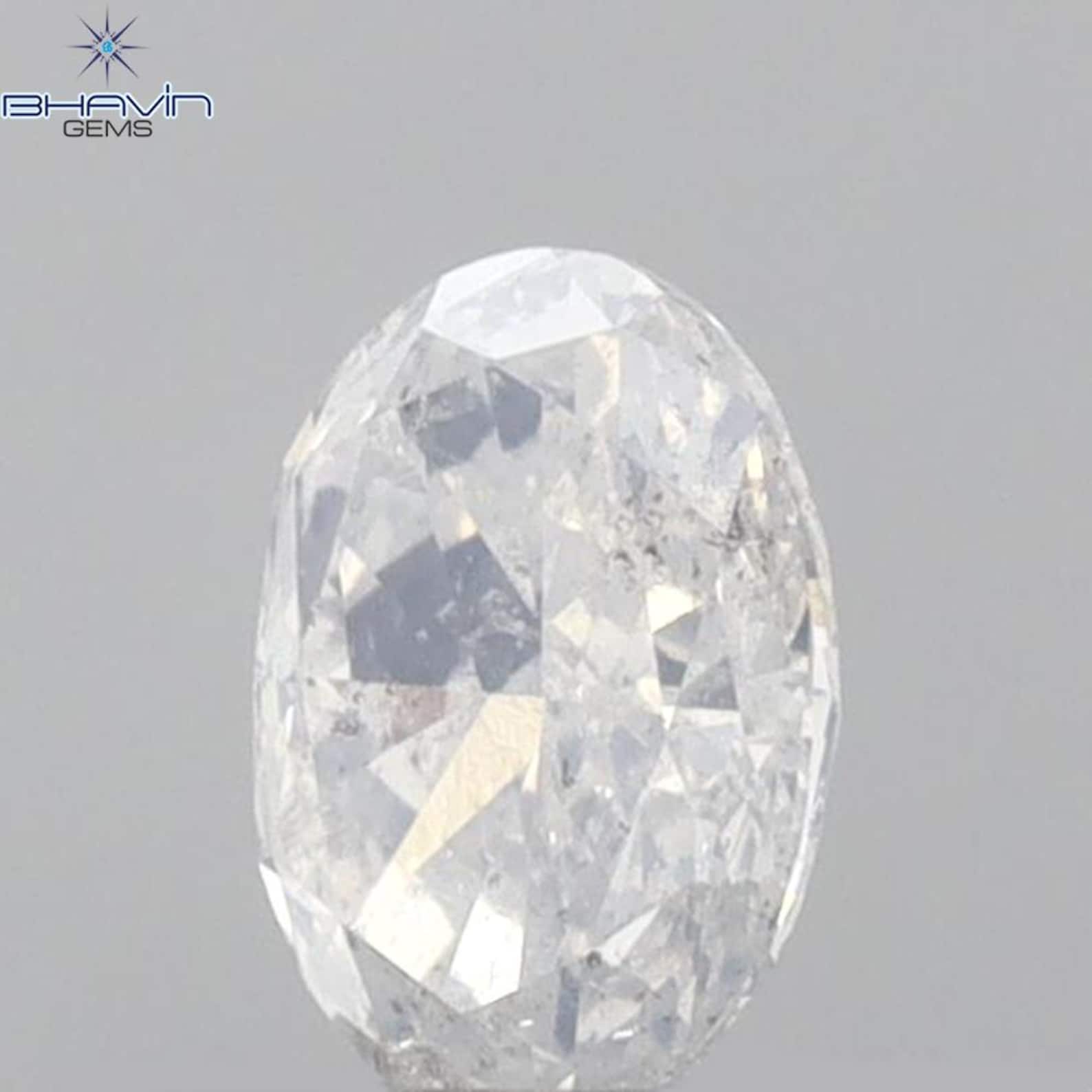Diamante blanco ovalado de 0,40 quilates, piedra preciosa suelta con ...