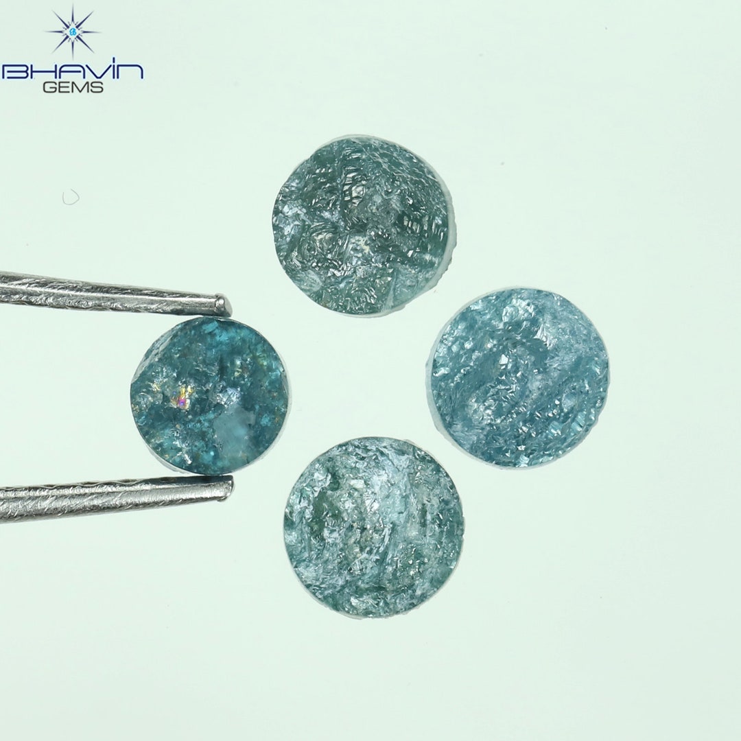 1.04 CT/4 Pcs Round Rough Blue Diamond - A Natural Gift for Your ...