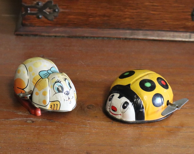 1960's Japanese Tinplate Clockwork Toys - Yone Dog and Hero Toy ...