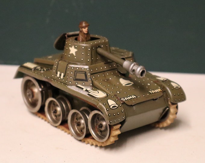 C1960s Gama West German Tinplate Clockwork Tank - Western Germany ...