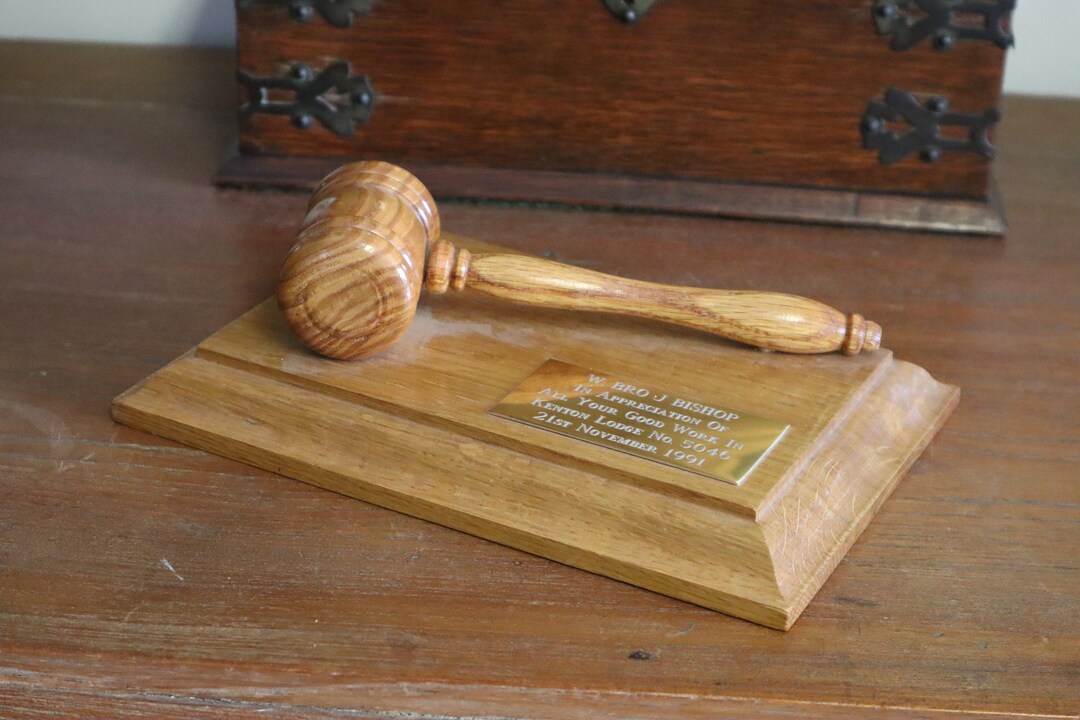 Masonic Gavel Presentation From Kenton Lodge 5046 Wood - Etsy