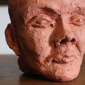Vintage Life-size Clay Bust of a Man - Unique Hand Made "studio" Bust ...