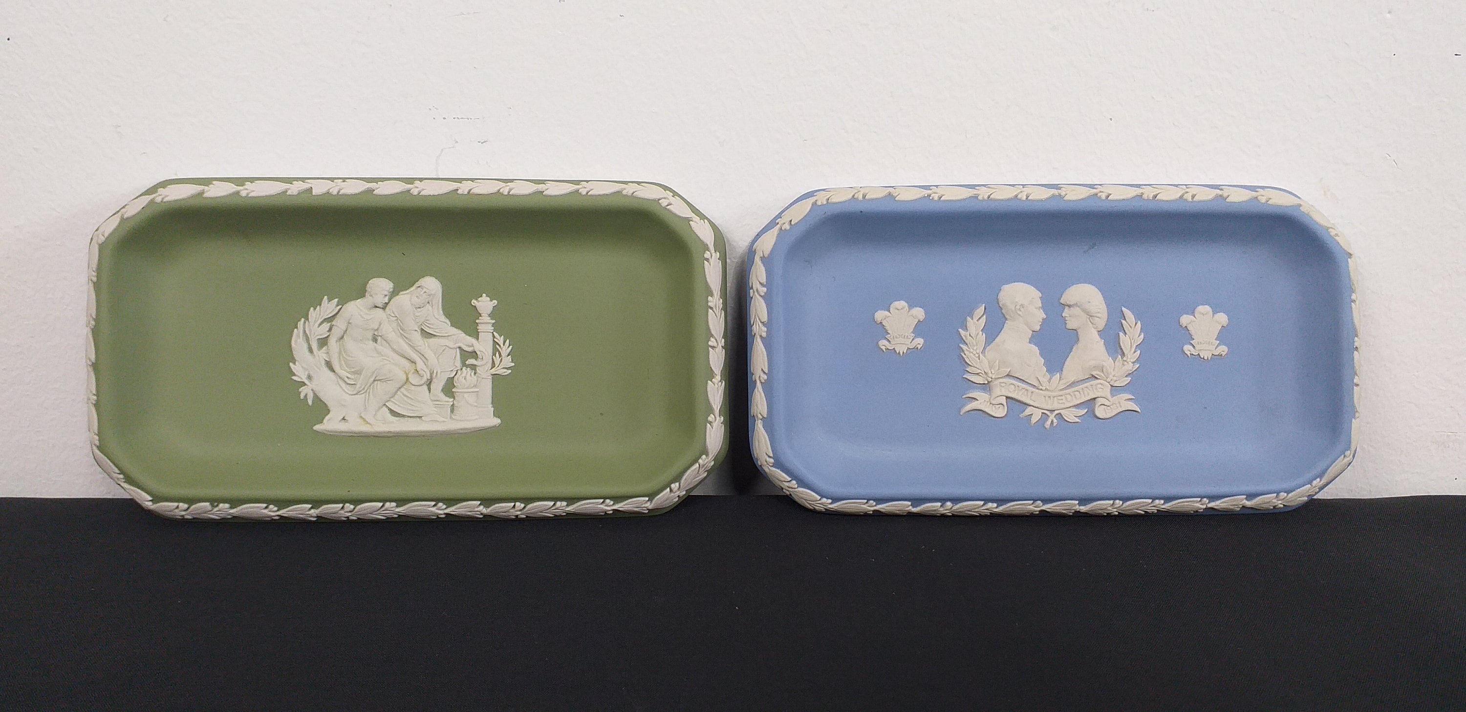 Pair of Wedgwood Jasperware Dishes Blue and Green Jasperware - Etsy