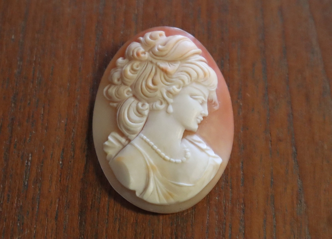 C1880 Large 5.5cm Hand Carved Shell Cameo - Italian Antique Shell Cameo ...