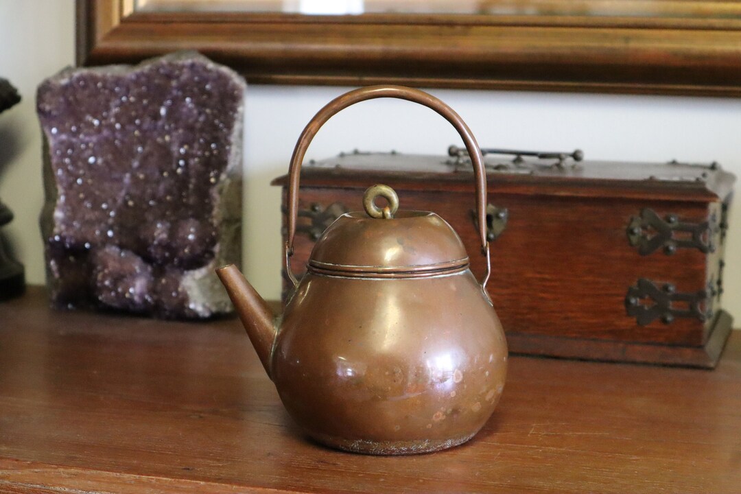 Antique Japanese Copper Kettle With Brass Handle - C1900 Japanese ...