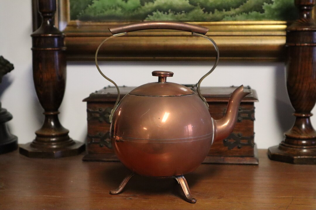 Mid-century English Copper Kettle With Brass and Copper Handle - C1960 ...