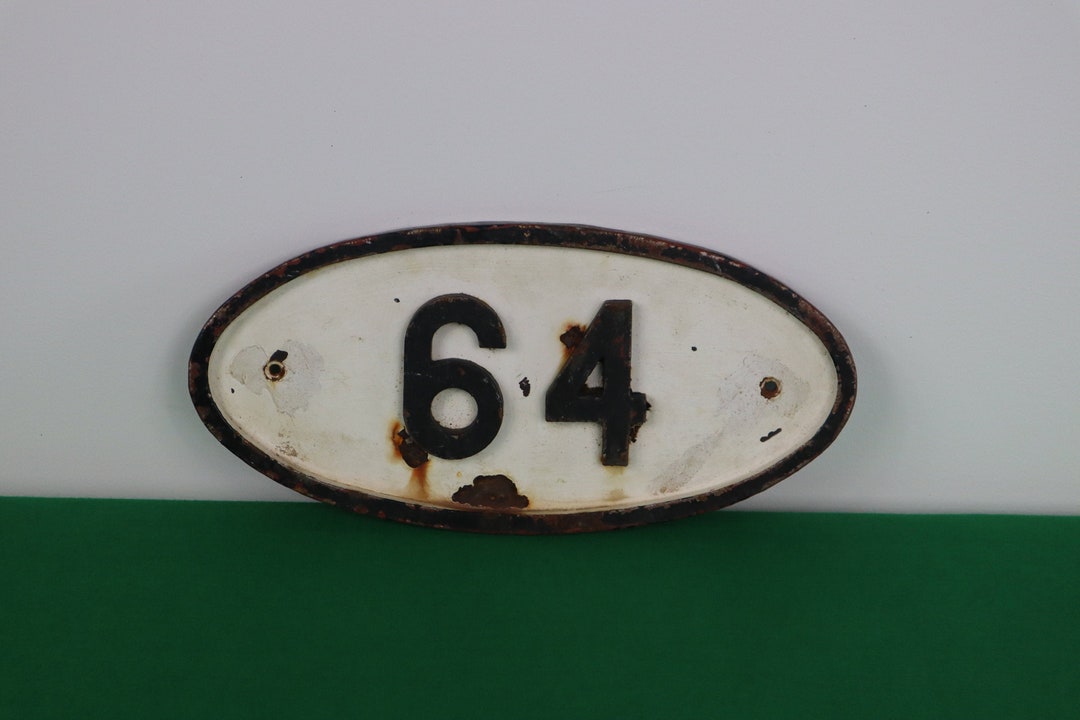 Vintage Cast Iron Canal Bridge Number Plaque - Canal Bridge Sign - 4 ...
